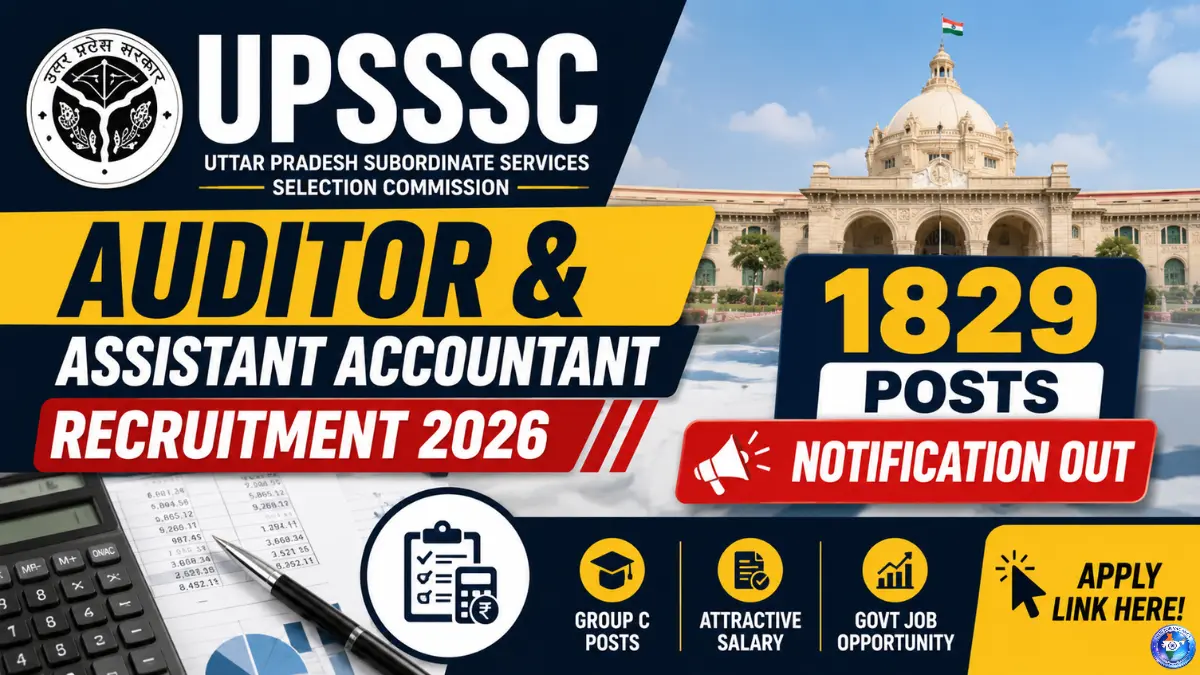 UPSSSC Auditor & Assistant Accountant Recruitment 2026: Apply for 1829 ...